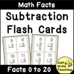 Subtraction Flash Cards Math Facts 0-20 - Made By Teachers