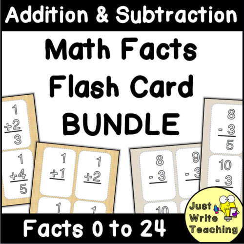 Math Flash Cards Addition Facts & Subtraction Fact | Made By Teachers