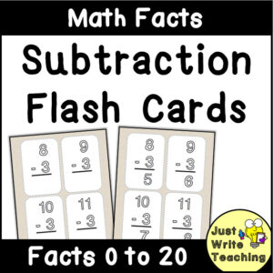 Math Flash Cards Addition Facts & Subtraction Fact - Made By Teachers