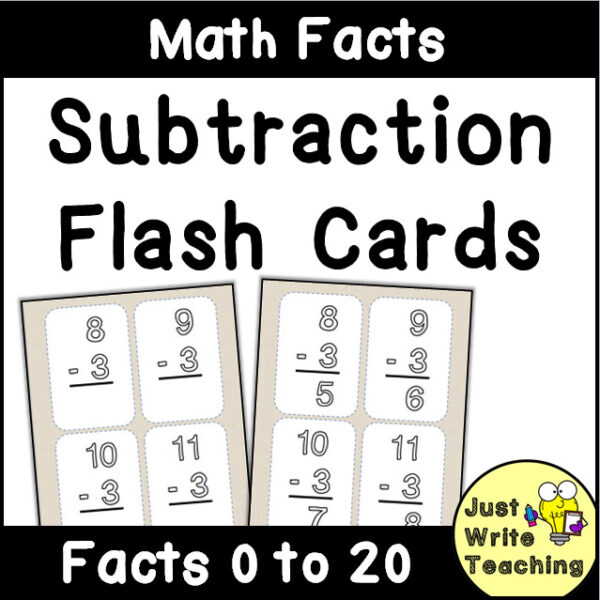 Math Flash Cards Addition Facts & Subtraction Fact - Made By Teachers