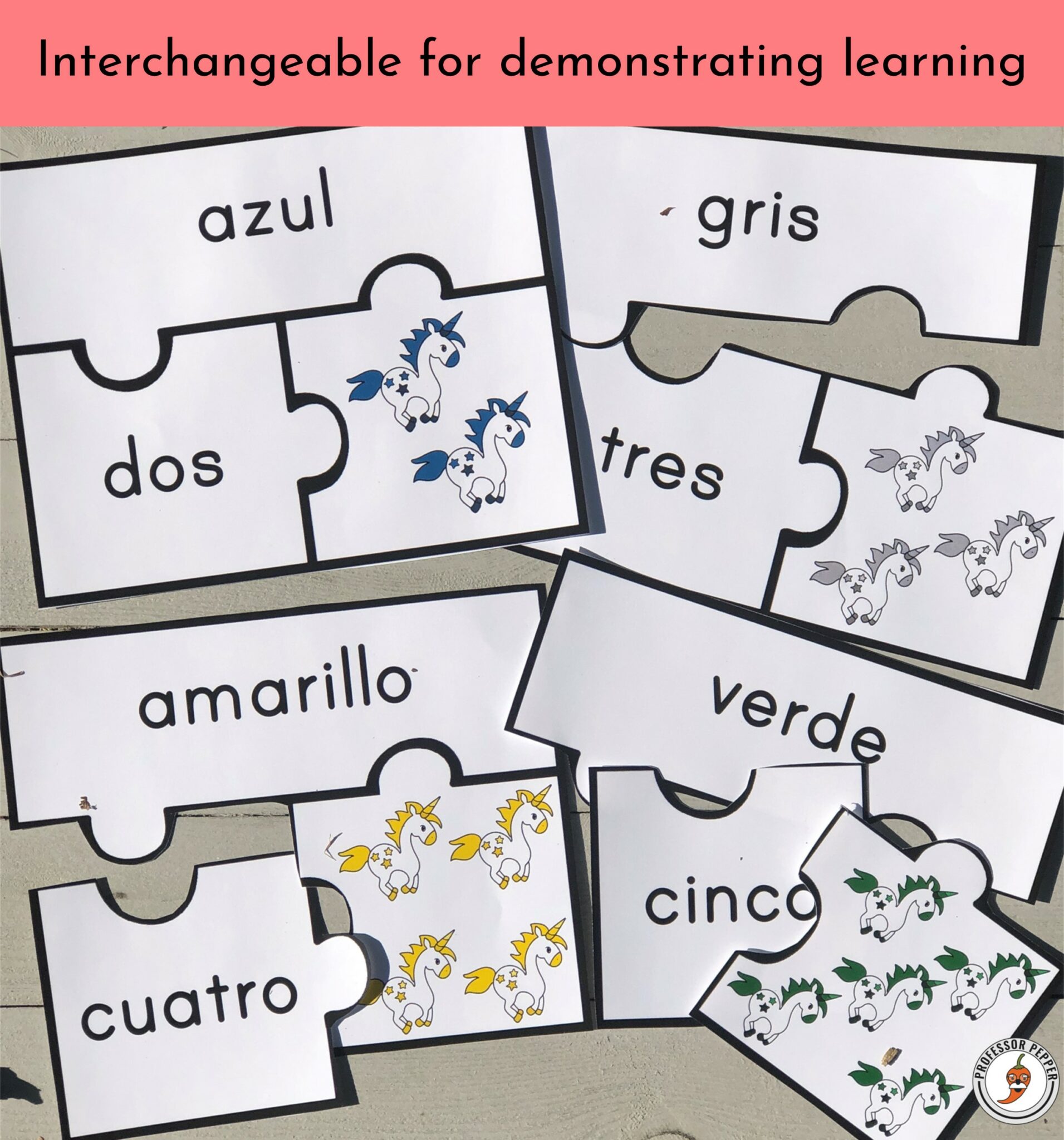 Spanish Numbers and Colors Puzzles and Worksheets | Made By Teachers