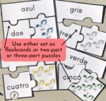 Spanish Numbers and Colors Puzzles and Worksheets | Made By Teachers