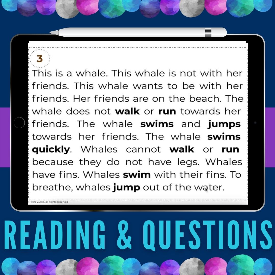 Boom Cards | ESL Short Story: Whales | Reading - Made By Teachers