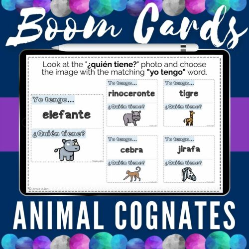 Boom Cards | Spanish Animal Cognates Practice | | Made By Teachers