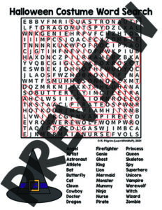 Halloween Costume Word Search Coloring Page Puzzle - Made By Teachers