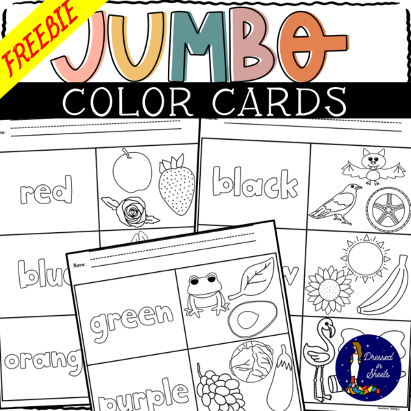 FREEBIE - JUMBO Color Cards | Made By Teachers