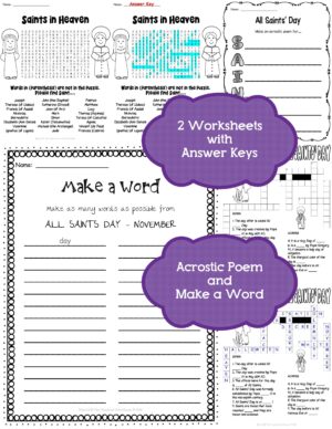 All Saints' Day Activity Pack 1 - Made By Teachers