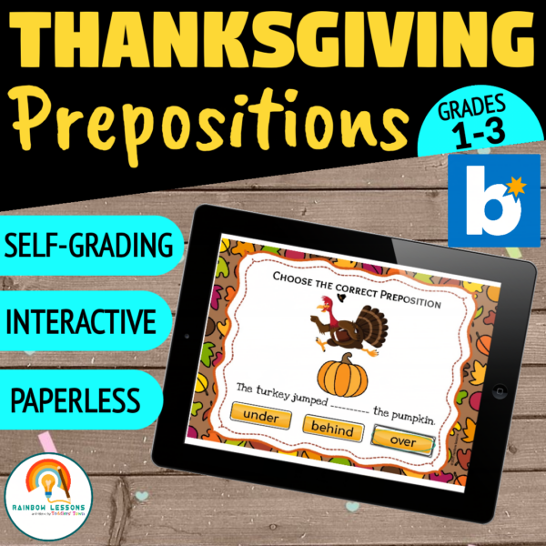 Thanksgiving Prepositions | Thanksgiving Activity - Made By Teachers