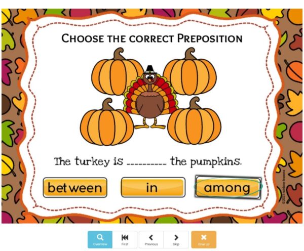 Thanksgiving Prepositions | Thanksgiving Activity - Made By Teachers