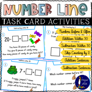 Number Line Task Card Activities - Made By Teachers