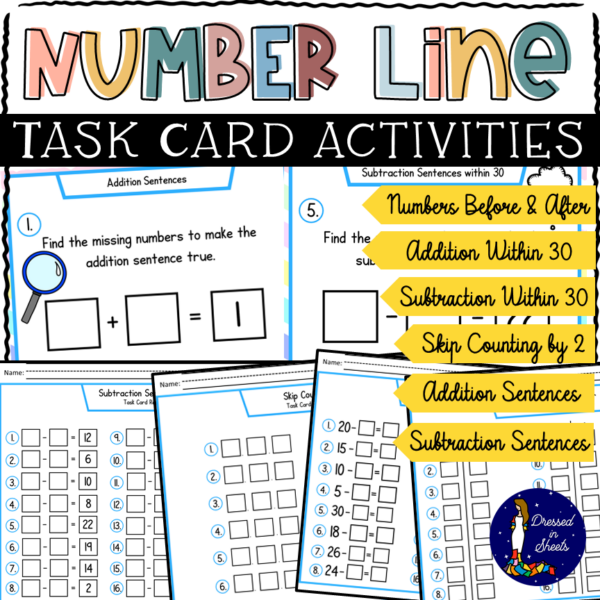 Number Line Task Card Activities - Made By Teachers