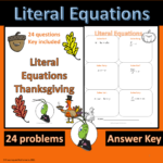 Thanksgiving Literal Equations | Made By Teachers