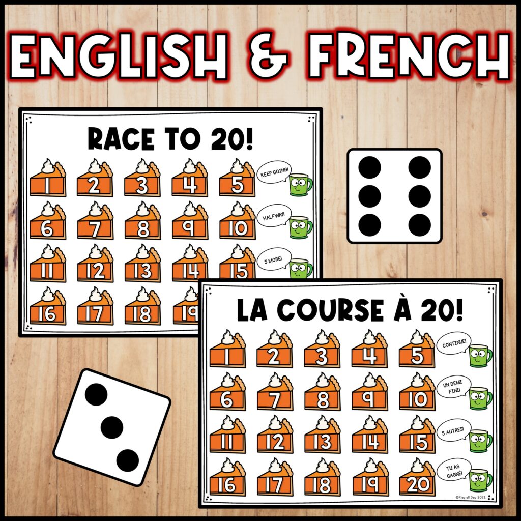 Fall Race to 20 Mats | Counting to 20 | Made By Teachers