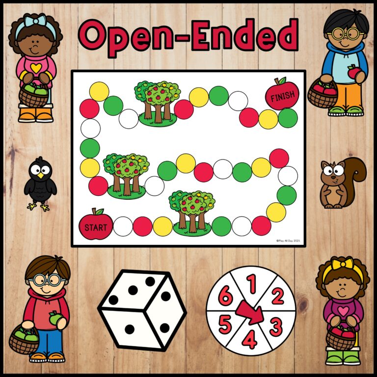 Apple Picking Open-Ended Board Game | Print and Di - Made By Teachers