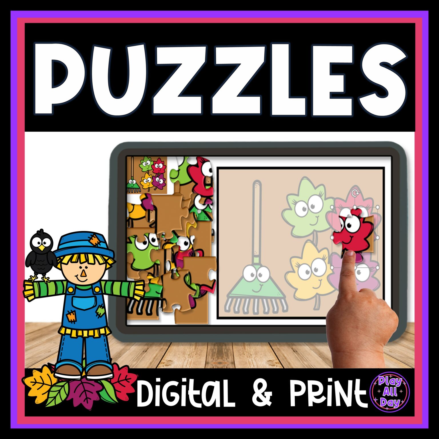 FALL Digital Puzzles | Google Slides™ & PPT™ | Made By Teachers