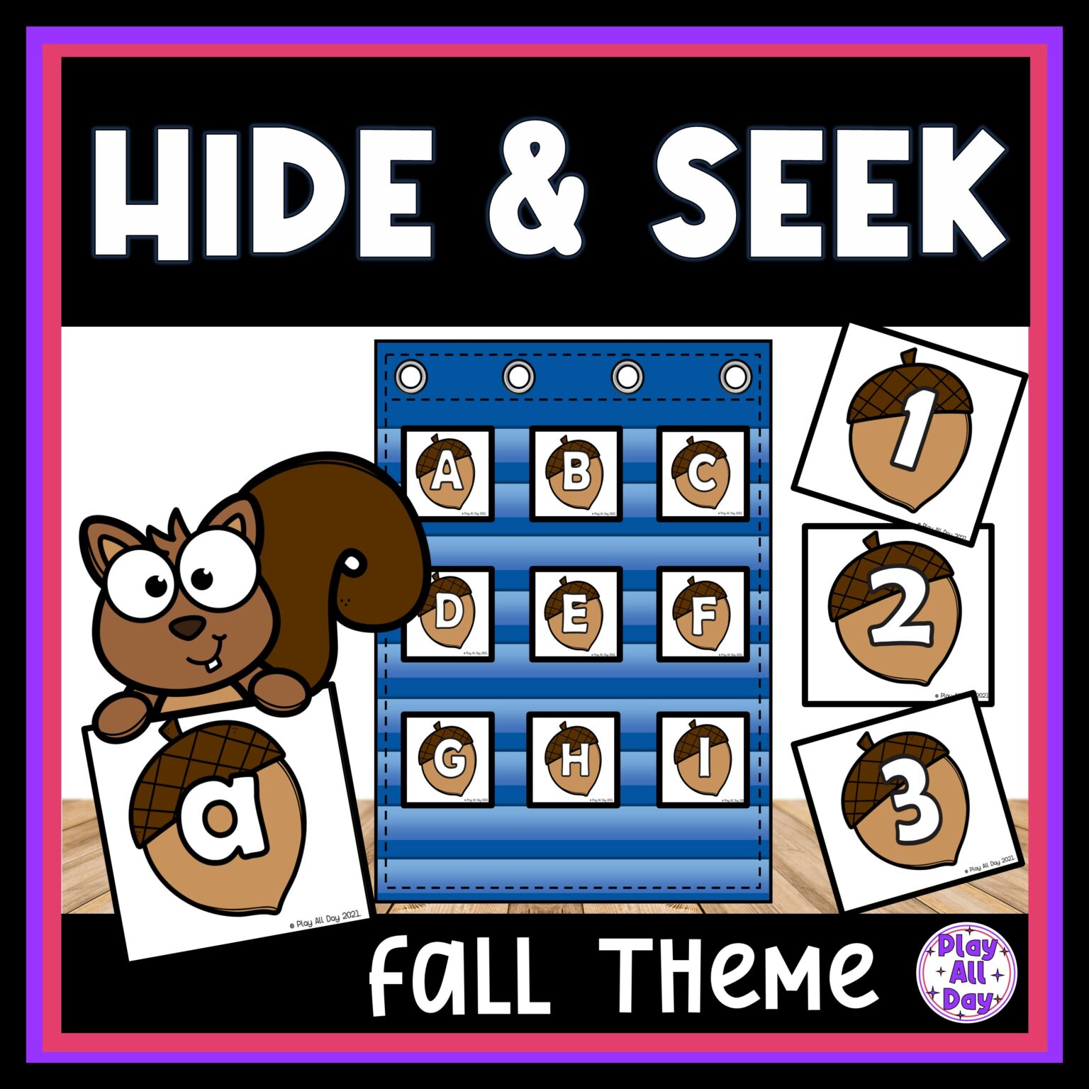 FALL Hide & Seek Pocket Chart Game - Made By Teachers
