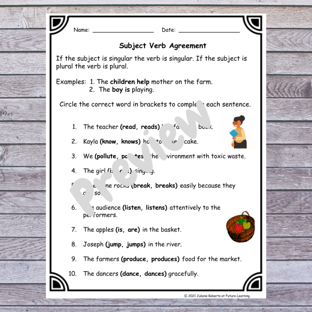 Subject and Verb Agreement Worksheets | Made By Teachers