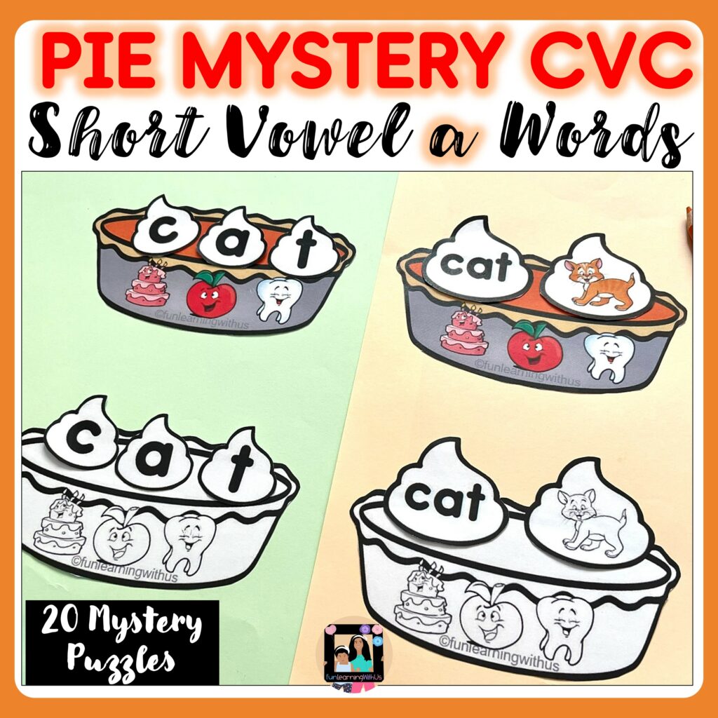 Pie Mystery CVC Short Vowel a Words - Made By Teachers