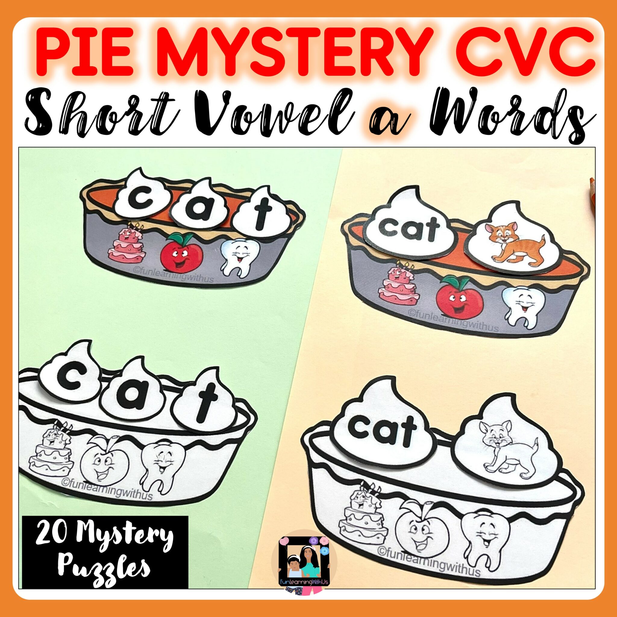Pie Mystery CVC Short Vowel a Words - Made By Teachers