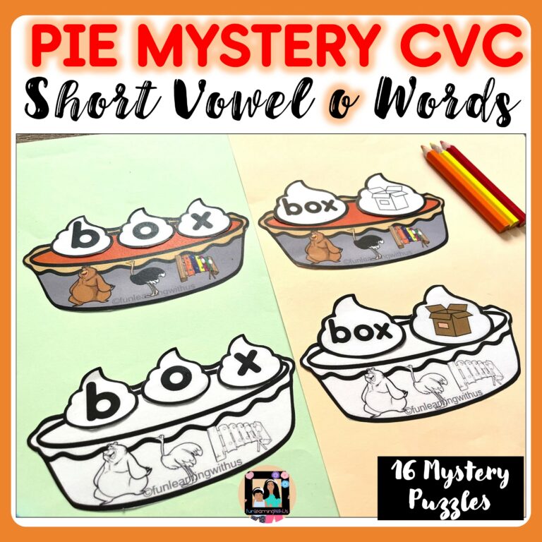 Pie Mystery CVC Short Vowel o Words - Made By Teachers