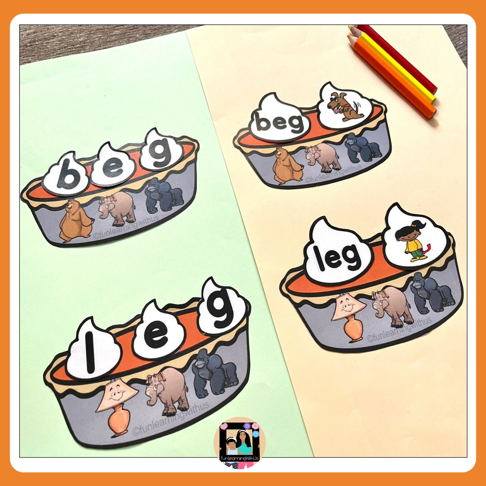 Thanksgiving Pie Mystery CVC Short Vowels Bundle | Made By Teachers