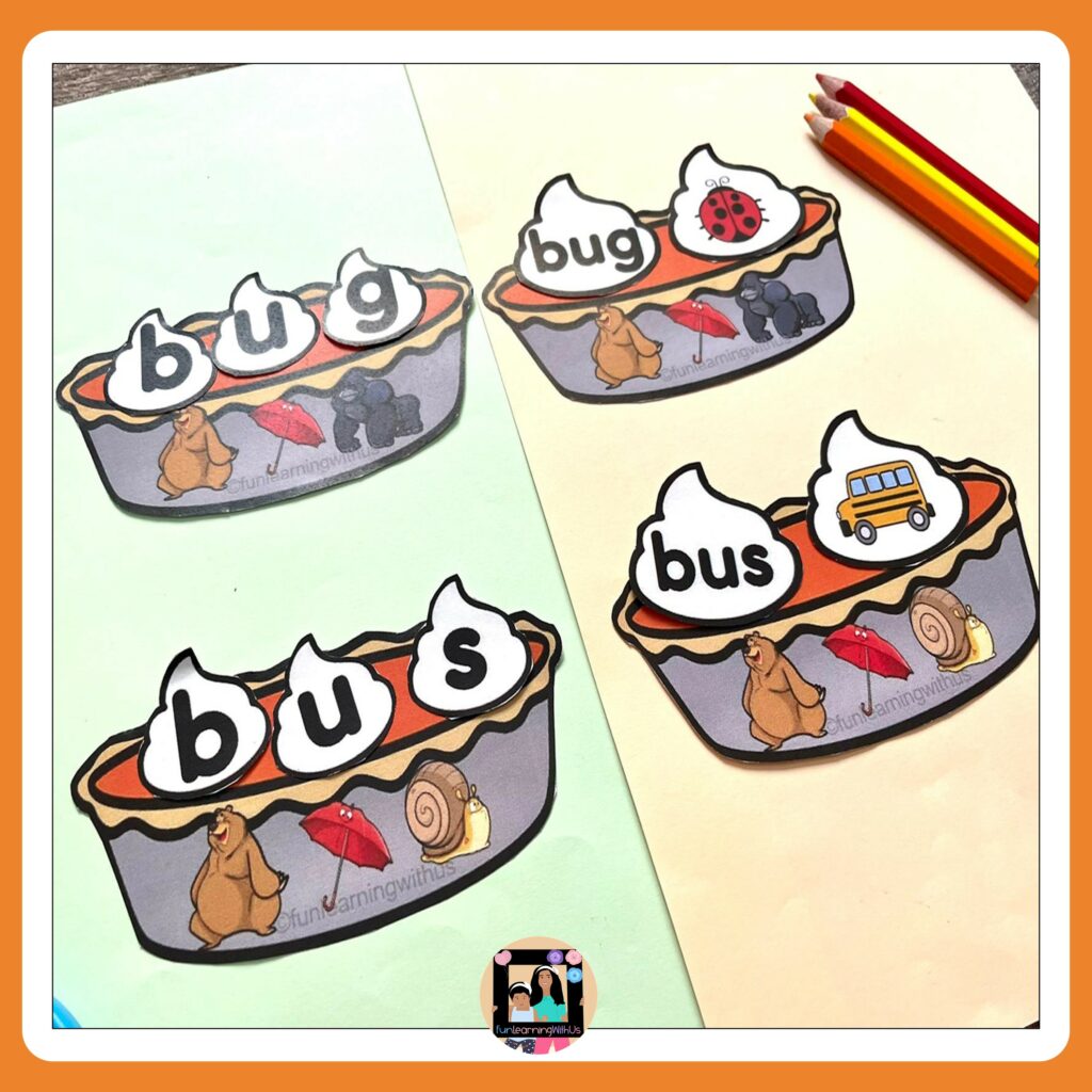 Thanksgiving Pie Mystery CVC Short Vowels Bundle | Made By Teachers
