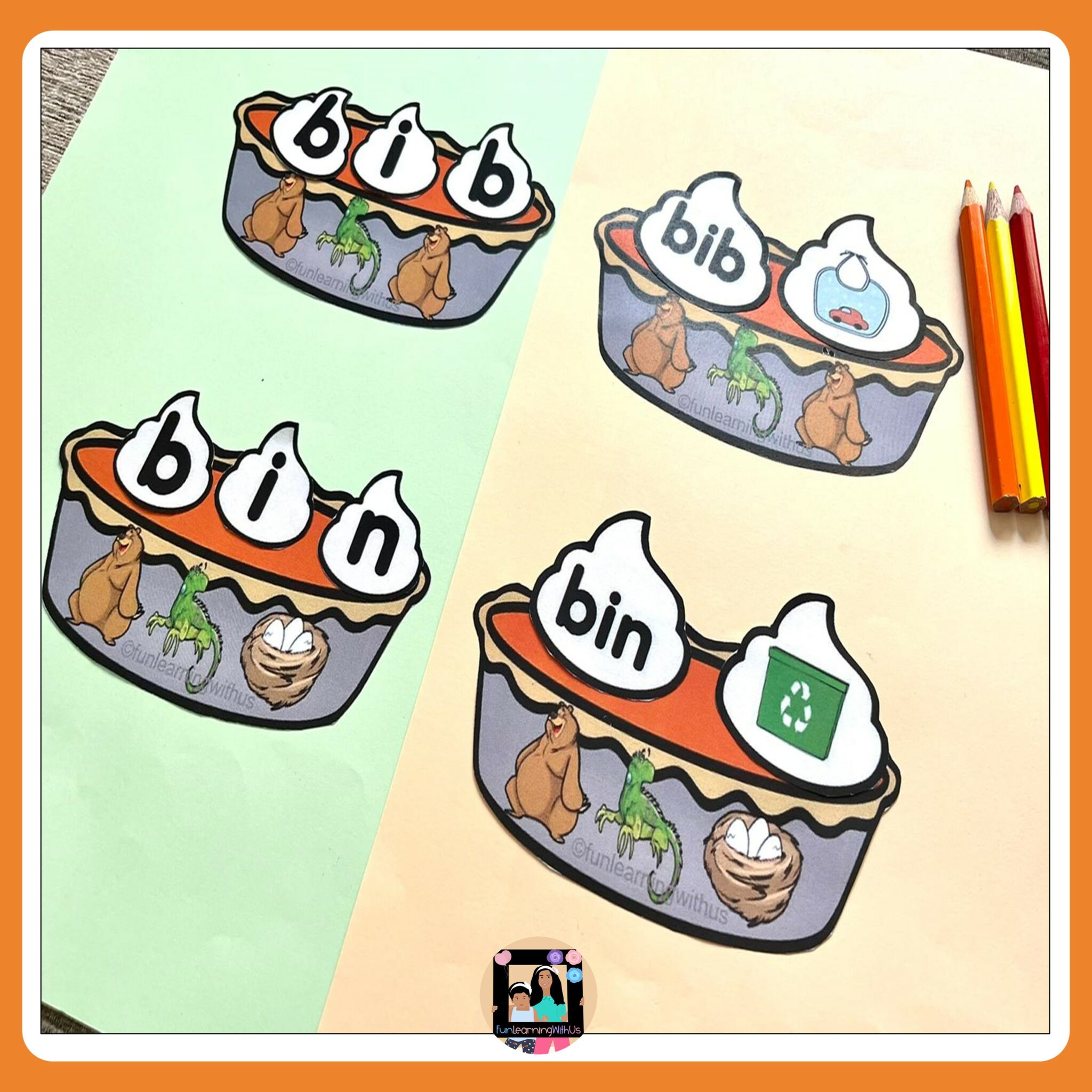 Thanksgiving Pie Mystery CVC Short Vowels Bundle | Made By Teachers