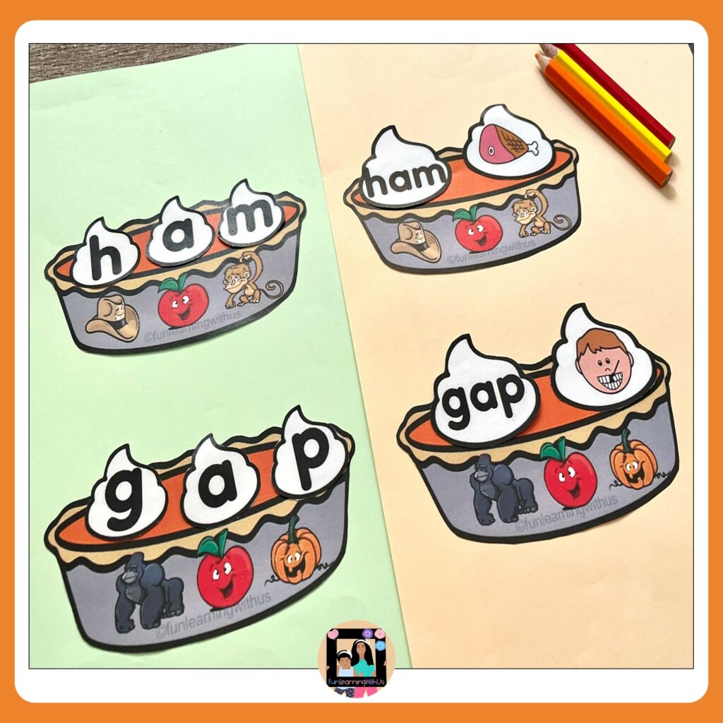 Thanksgiving Pie Mystery CVC Short Vowels Bundle - Made By Teachers