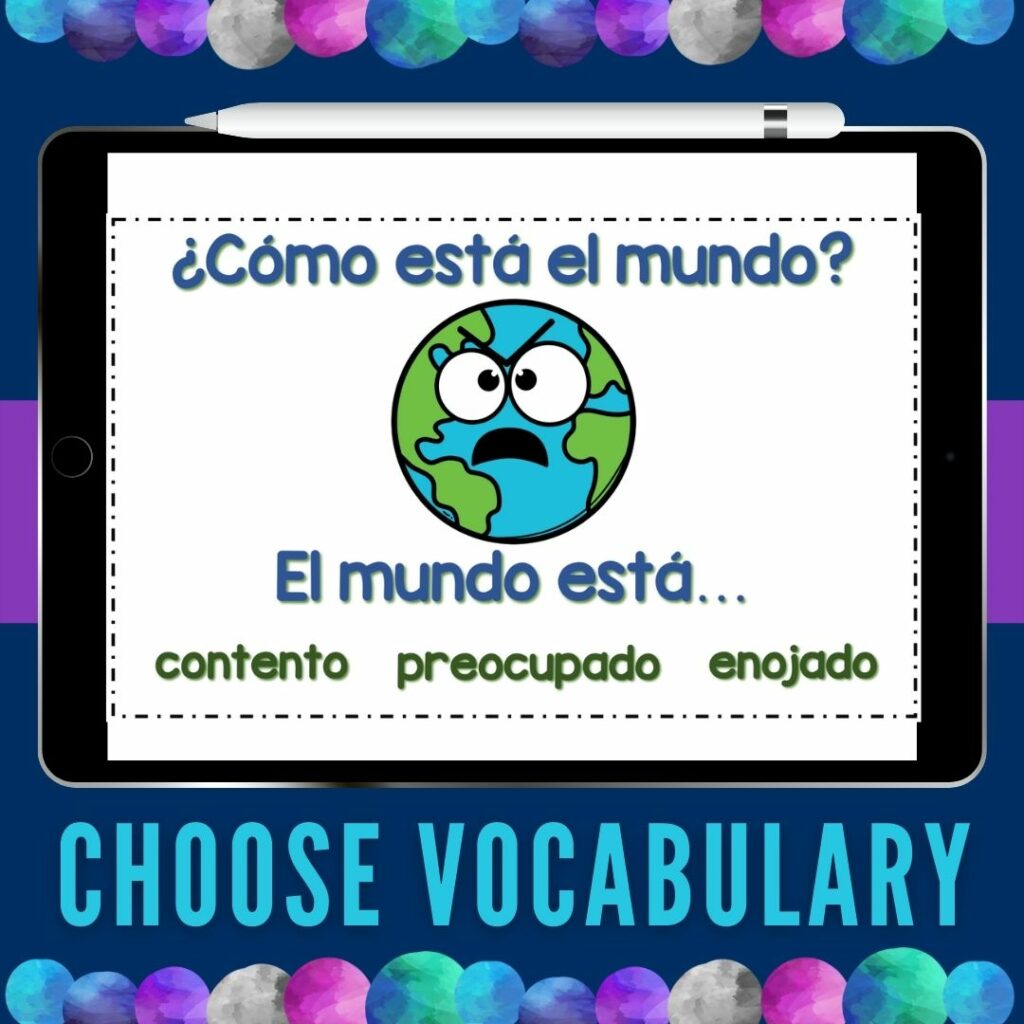 Boom Cards | Spanish Emotions with Earth Day theme | Made By Teachers