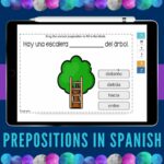 Boom Cards | Spanish prepositions practice | Made By Teachers