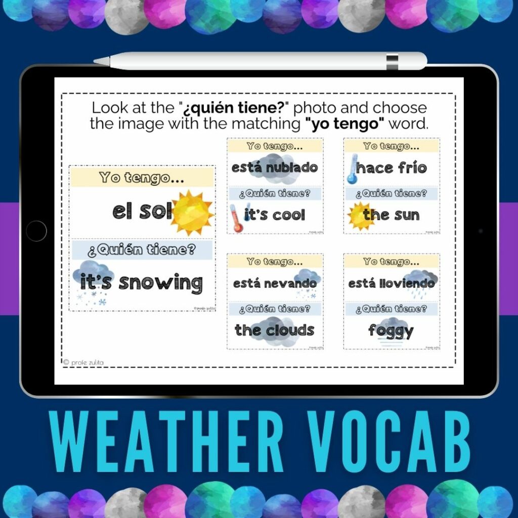 Boom Cards | Spanish Weather Practice - Made By Teachers