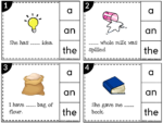 Definite and Indefinite Articles Clip Cards | A, An, The | Grammar ...