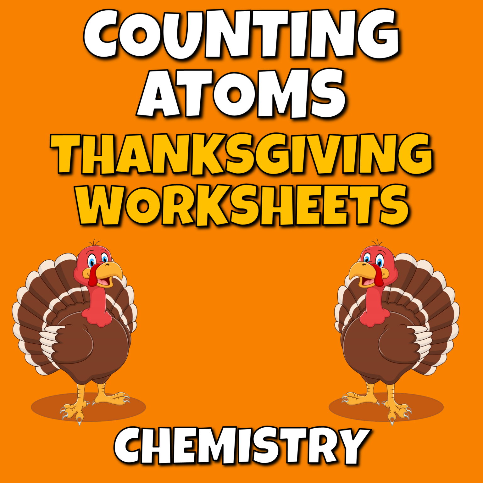 Thanksgiving Science Counting Atoms Worksheets | Made By Teachers