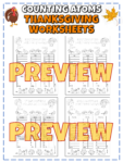 Thanksgiving Science Counting Atoms Worksheets | Made By Teachers