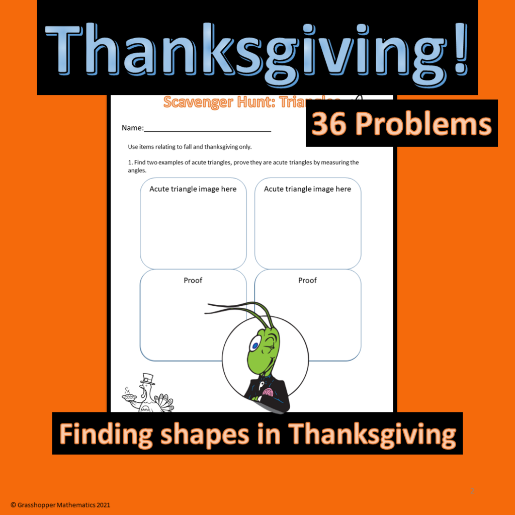 Geometry Thanksgiving Scavenger Hunt | Made By Teachers