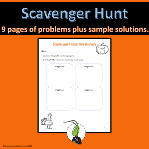 Geometry Thanksgiving Scavenger Hunt | Made By Teachers
