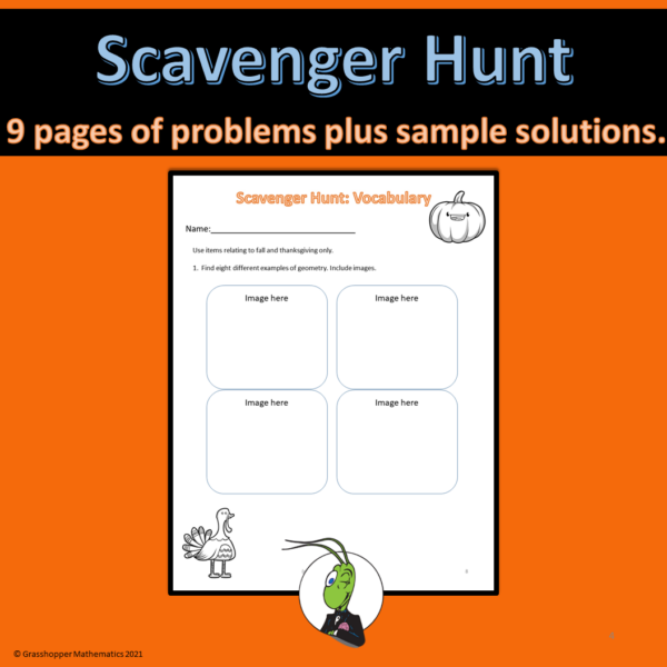 Geometry Thanksgiving Scavenger Hunt | Made By Teachers