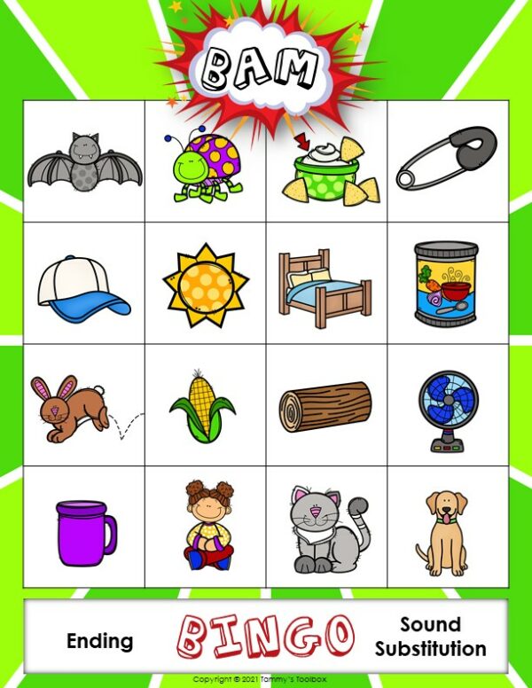 Phoneme Substitution Bingo Game | Made By Teachers