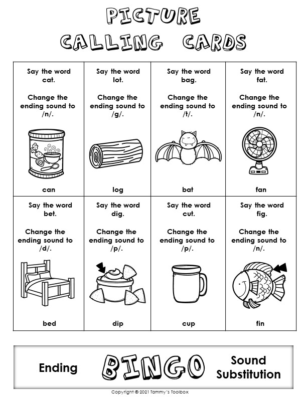 Phoneme Substitution Bingo Game | Made By Teachers