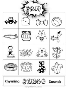 Rhyming Words Bingo Game - Made By Teachers
