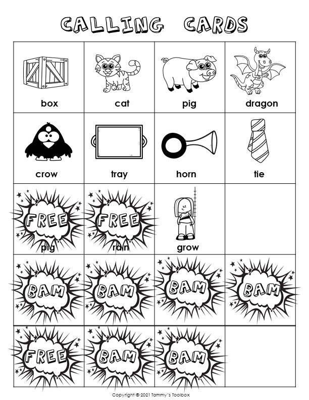 Rhyming Words Bingo Game | Made By Teachers