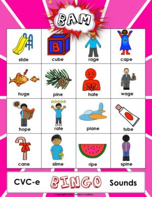 CVCE Words Bingo Game - Magic e - Made By Teachers