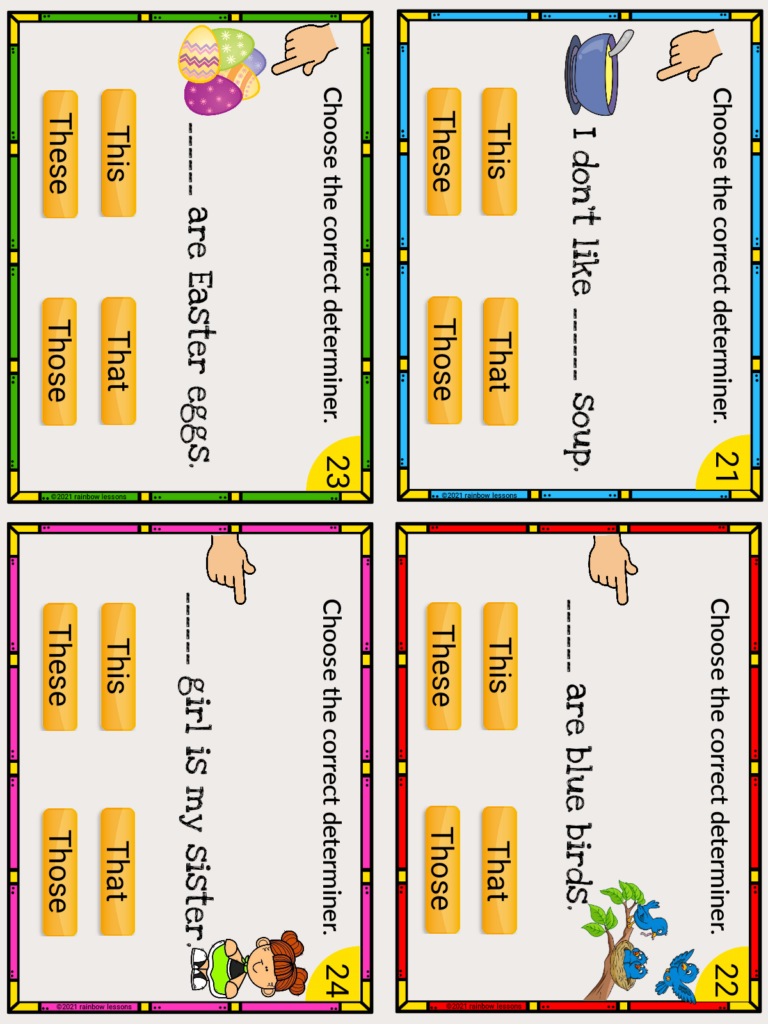 Demonstrative Adjectives | This That These Those - Made By Teachers