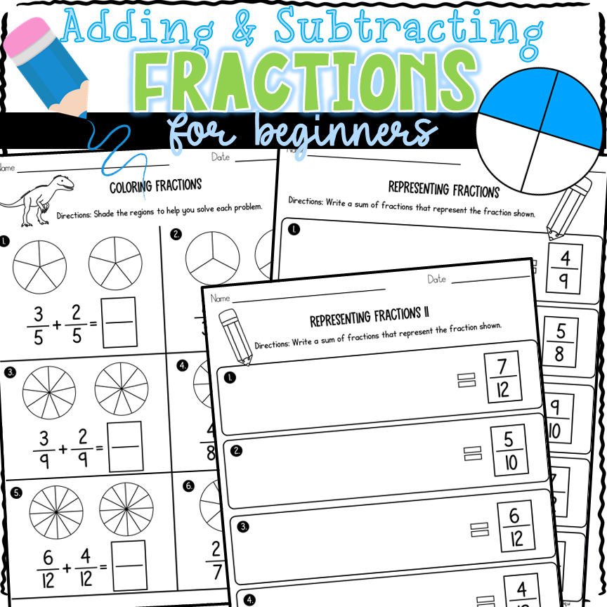 Adding and Subtracting Fractions for Beginners - Made By Teachers