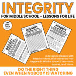 Integrity and Honesty - Middle School: Activities - Made By Teachers