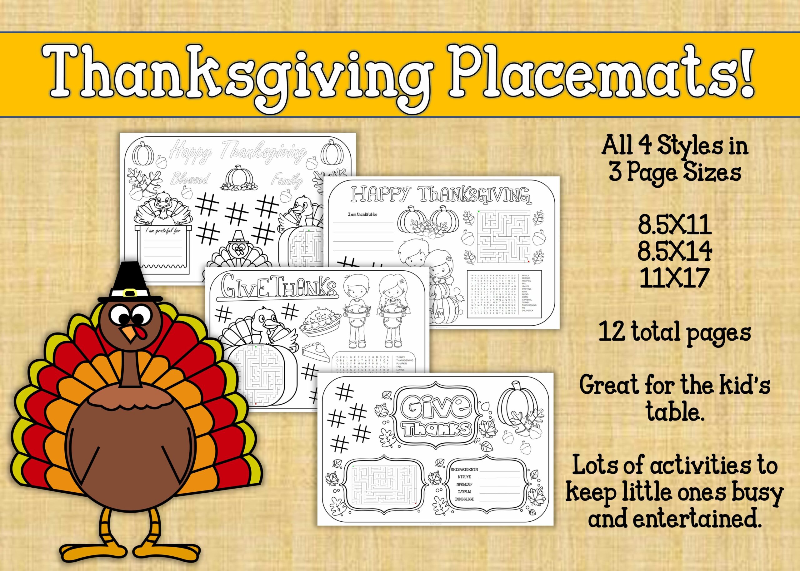 Thanksgiving Placemats | Made By Teachers