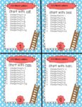 Short Vowel Word Ladder Task Cards - Made By Teachers