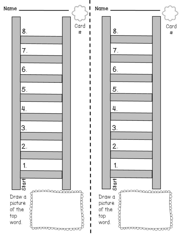 Blends and Digraphs Word Ladder Task Cards | Made By Teachers