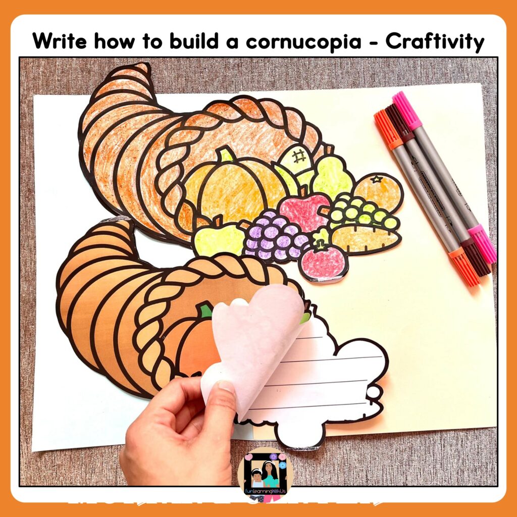 Build a Cornucopia Craft & Craftivity | Made By Teachers