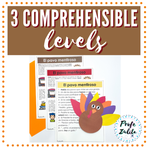Spanish Thanksgiving Activity | Embedded Reading - Made By Teachers